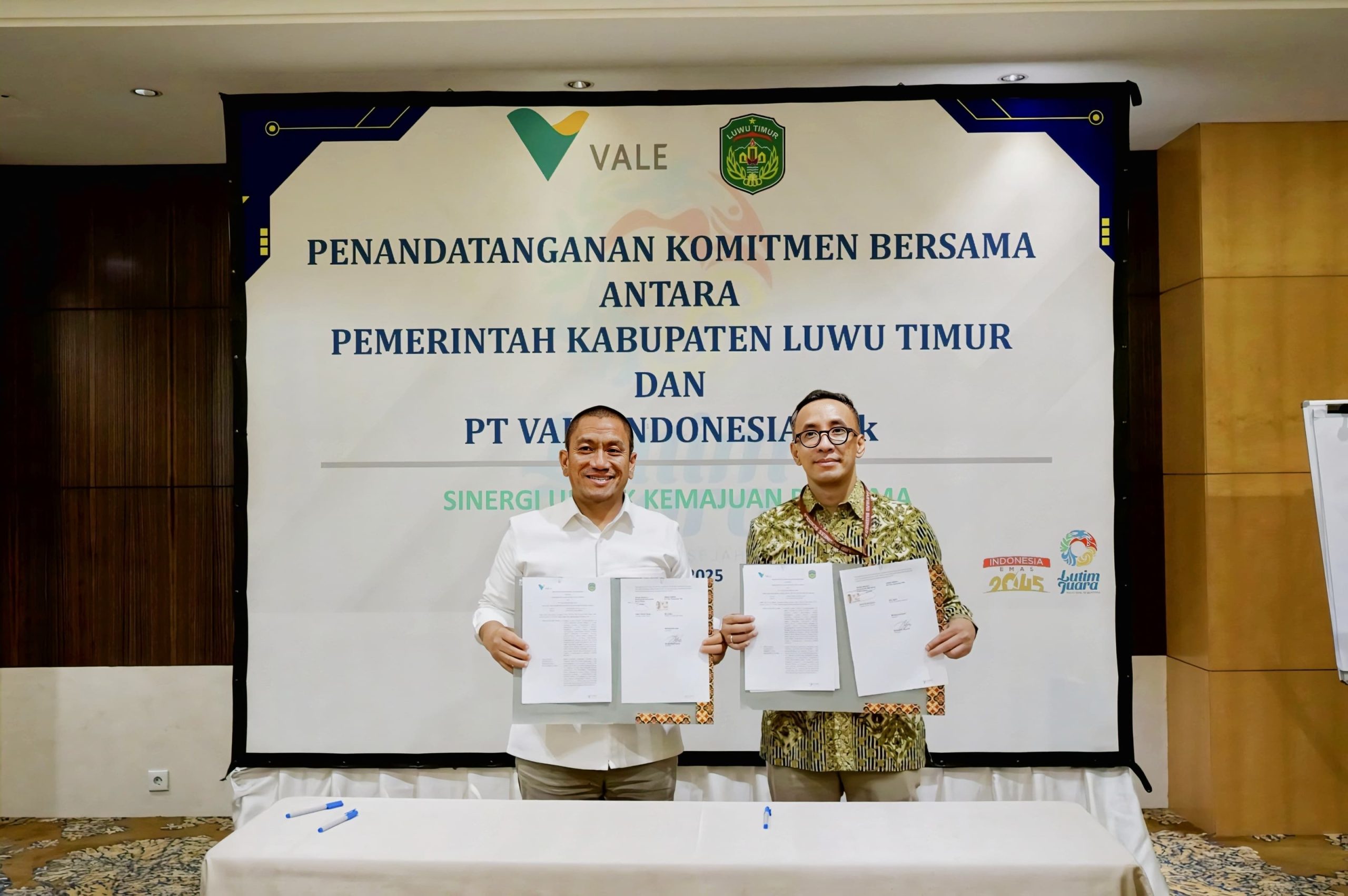 Cetak Sejarah Baru, Pemda Lutim dan PT Vale Teken MoU 9 Poin Strategis ...